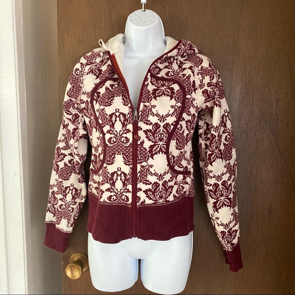lululemon athletica | Jackets & Coats | Lululemon Rare Maroon Pattern ...